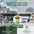 10x22 ft Cedar Wood Gazebo with Hardtop Slope Roof, Large Outdoor Grill ...