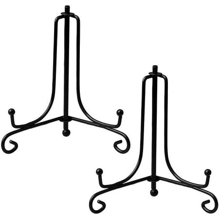 Iron Display Stand,2 Pack 4 Inch Iron Plate Stand Holder Black Iron ...