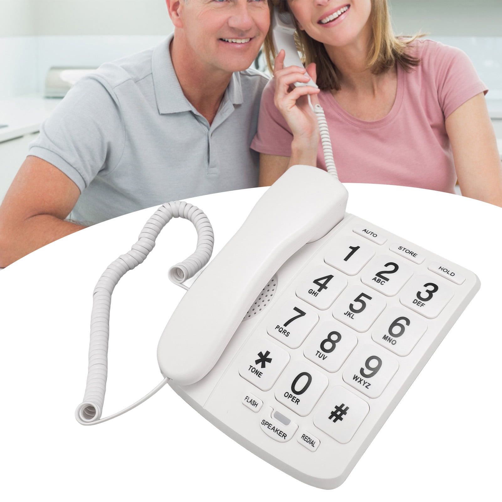 Click here for Zaqw Corded Phone  Hands Free Home Landline Big Bu... prices