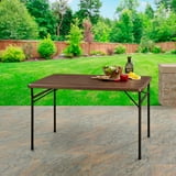 Mainstays 48" Faux Wood Folding Table, Walnut - Walmart.com