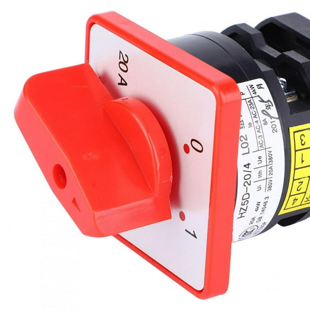 Changeover Selector Switch 380V 20A 4KW 3 Position 6 Terminals ...