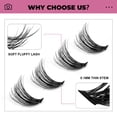 DIY Lashes Extension Kit Individual Lashes Clusters Faux Mink Eyelash ...