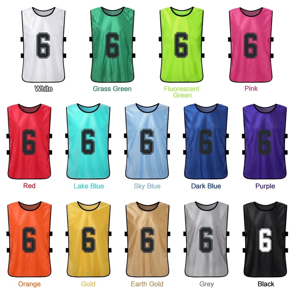Número de 6 piezas piadas de fútbol para niños jerseys de fútbol de ...