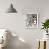White Shadow Box Frame Real Glass Window Door with Hinge 8 x 10 ...
