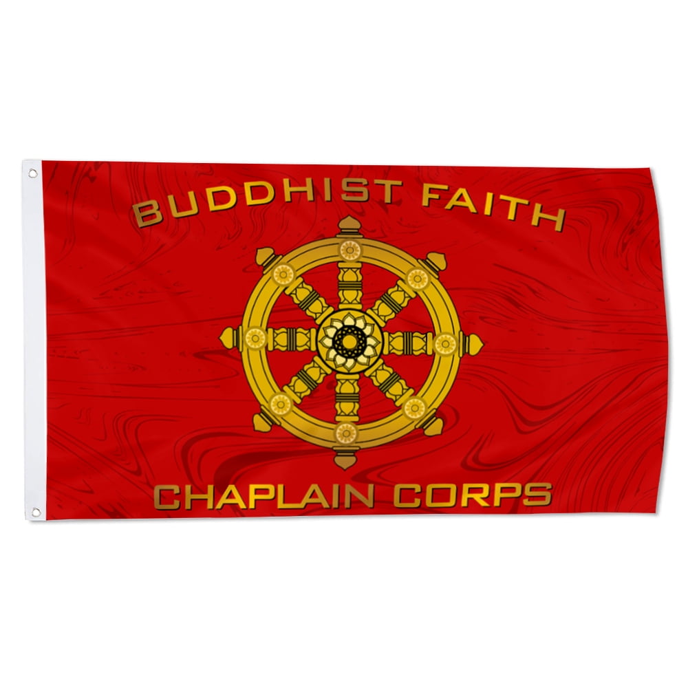 Cayyon Chaplain Corps Buddhist Faith Flag 3x5Feet Military Banner with ...