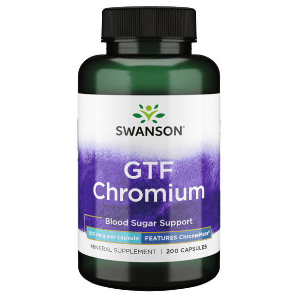 Swanson Gtf Chromium 100 Mcg 200 Capsules - Walmart.com