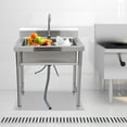 Dwellnix Stainless Steel Utility Sink, Free-standing and Folding, Multi ...