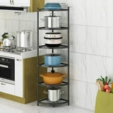 tonchean 6-Tier Carbon Steel Kitchen Corner Shelf Rack Free Standing ...