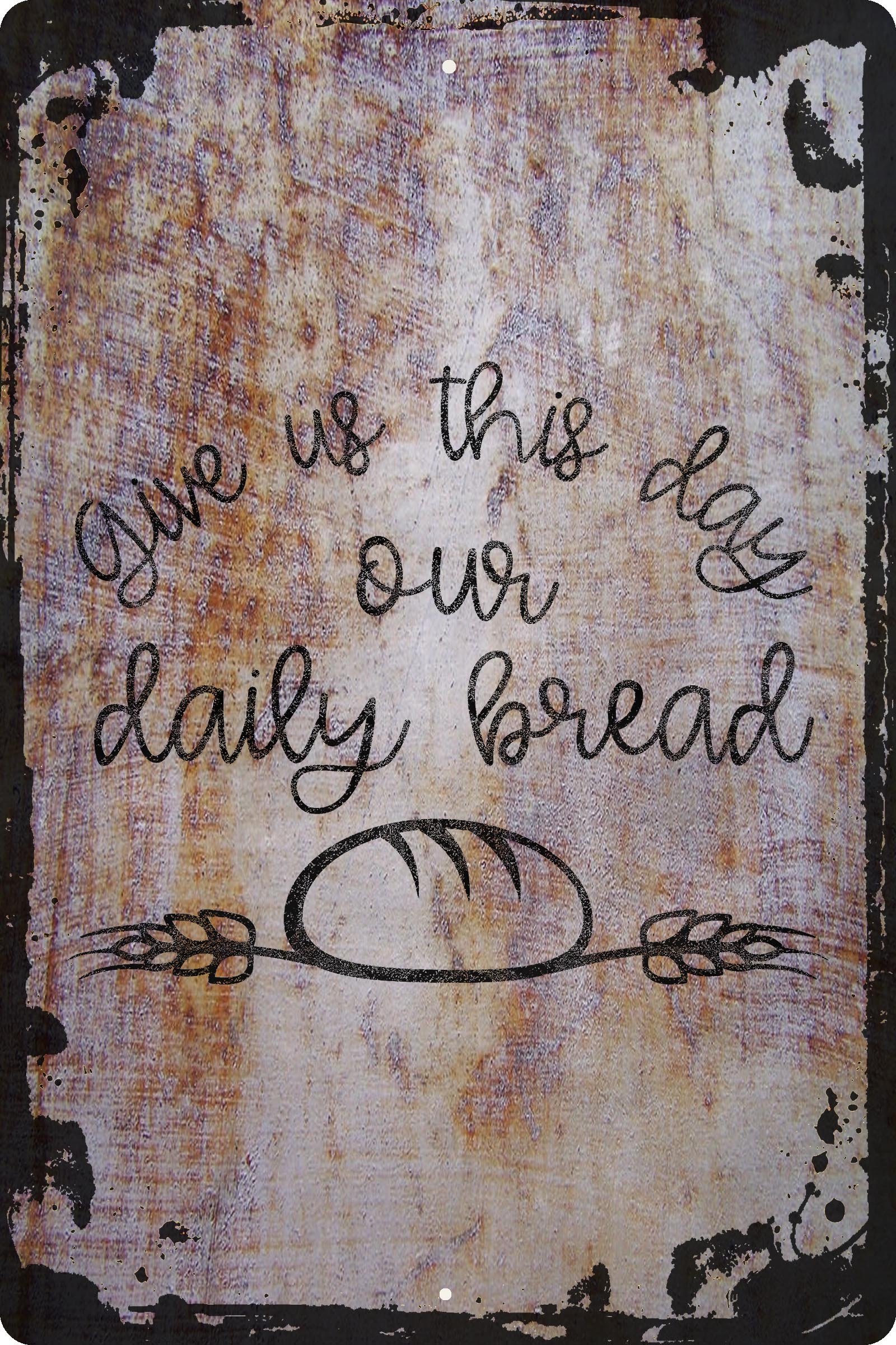 Give us this day our daily bread lords prayer our father faith Beige ...