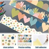 Boho Bulletin Board Borders , 4 Rolls 128 ft Colorful Bulletin Board ...