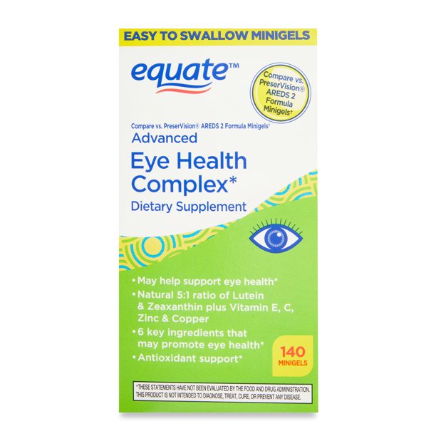 Equate Advanced Eye Health Complex Minigels Dietary Supplement, 140 ...