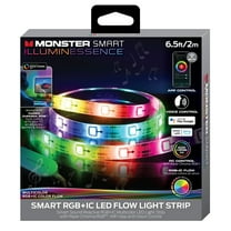 Monster LED 6.5 ft Indoor Light Strip, Sound Reactive Lights, Multi ...
