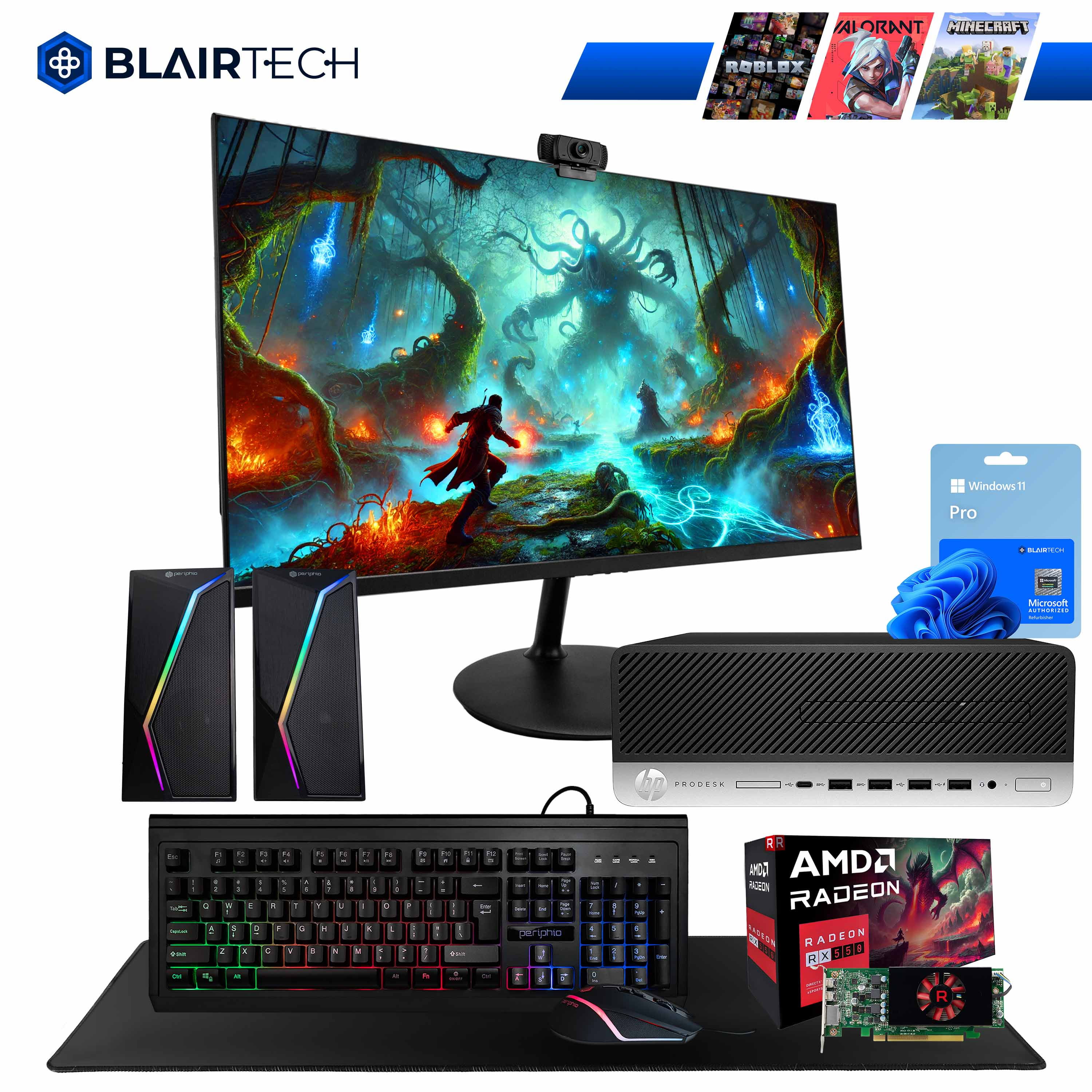 Restored Blair Tech 600G4 PC HD Gaming Computer Bundle - Intel i5 8th ...