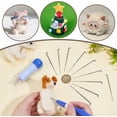2Pcs 2 Styles Plastic Wool Felting Needle Tool with 50Pcs Iron Punch ...