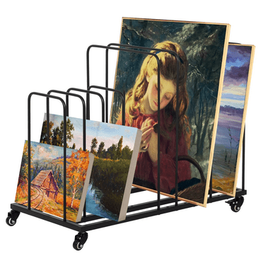 Free Shipping! MEEDEN Wood Large Print Rack, Artist Storage Rack with ...