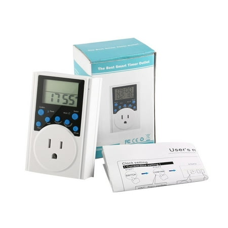 15A/1800W Timer Outlet Multifunctional Plug-in Digital Timer Switch ...
