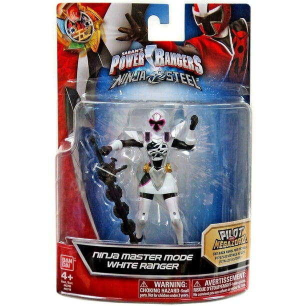 Power Rangers Ninja Steel Ninja Master Mode White Ranger Action Figure ...