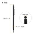 6pcs Metal Stylus Pen Ballpoint Pen 2 in 1 Universal Retractable Ink ...
