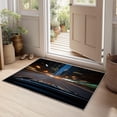 City Nightscape Area Rugs, City Architecture Nightscape Carpet ...