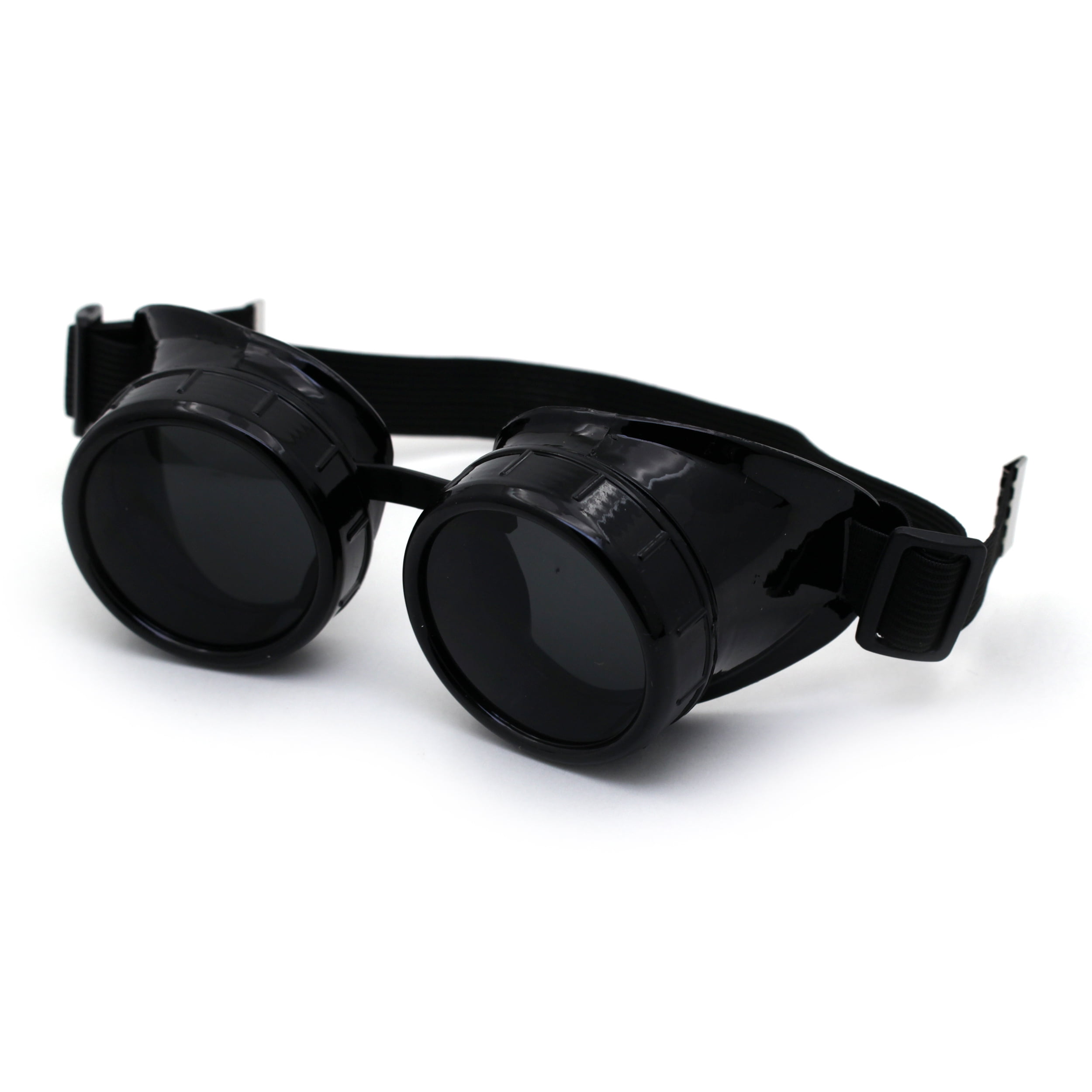 Unisex Steampunk Victorian Plastic Rave Party Goggle All Black ...