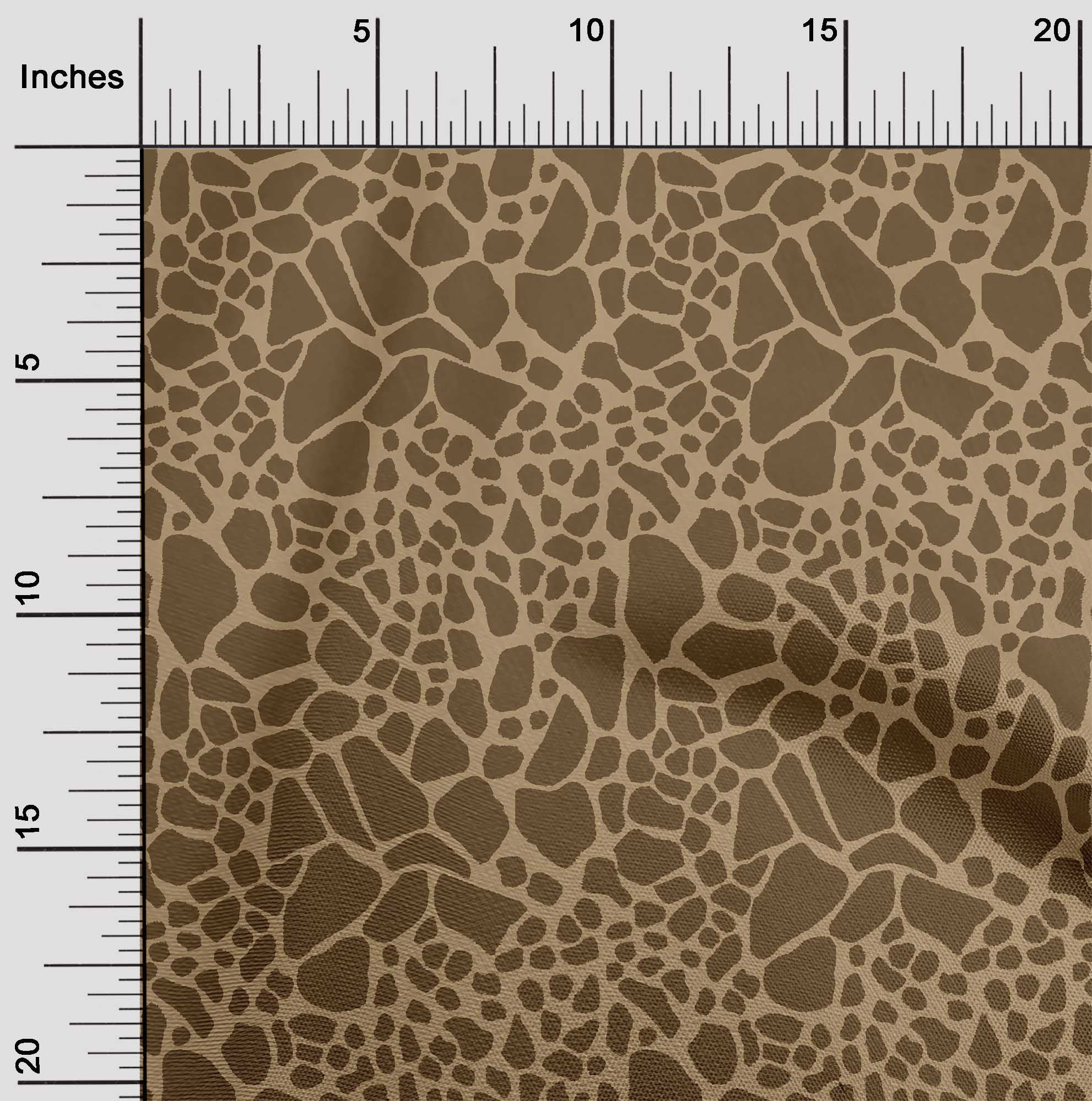 oneOone Cotton Poplin Fallow Fabric Giraffe Animal Skin Dress Material ...