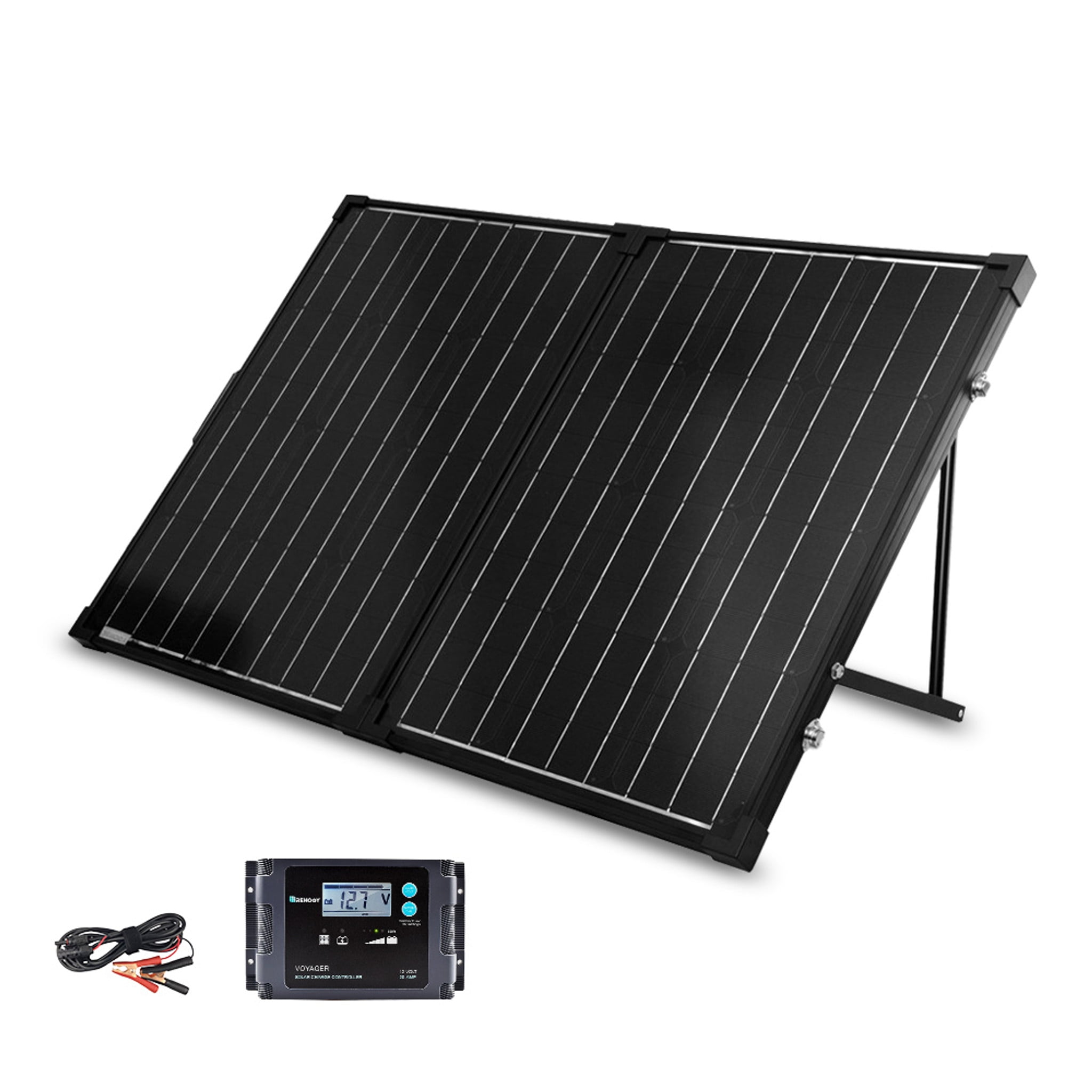 Renogy 100 Watt 12 Volt Monocrystalline Foldable 2Pcs 50W Solar Panel ...