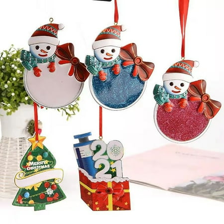 nlageis Hanging Decor Christmas Style Visual Effect Resin Cute Snowman ...