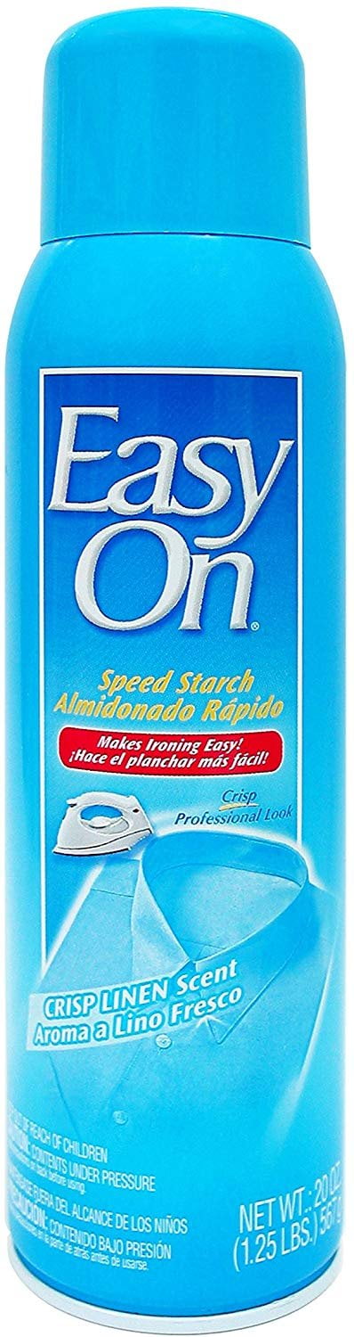Easy-On Speed Starch Fabric Care Spray, Crisp Linen 20 oz Can - Walmart.com