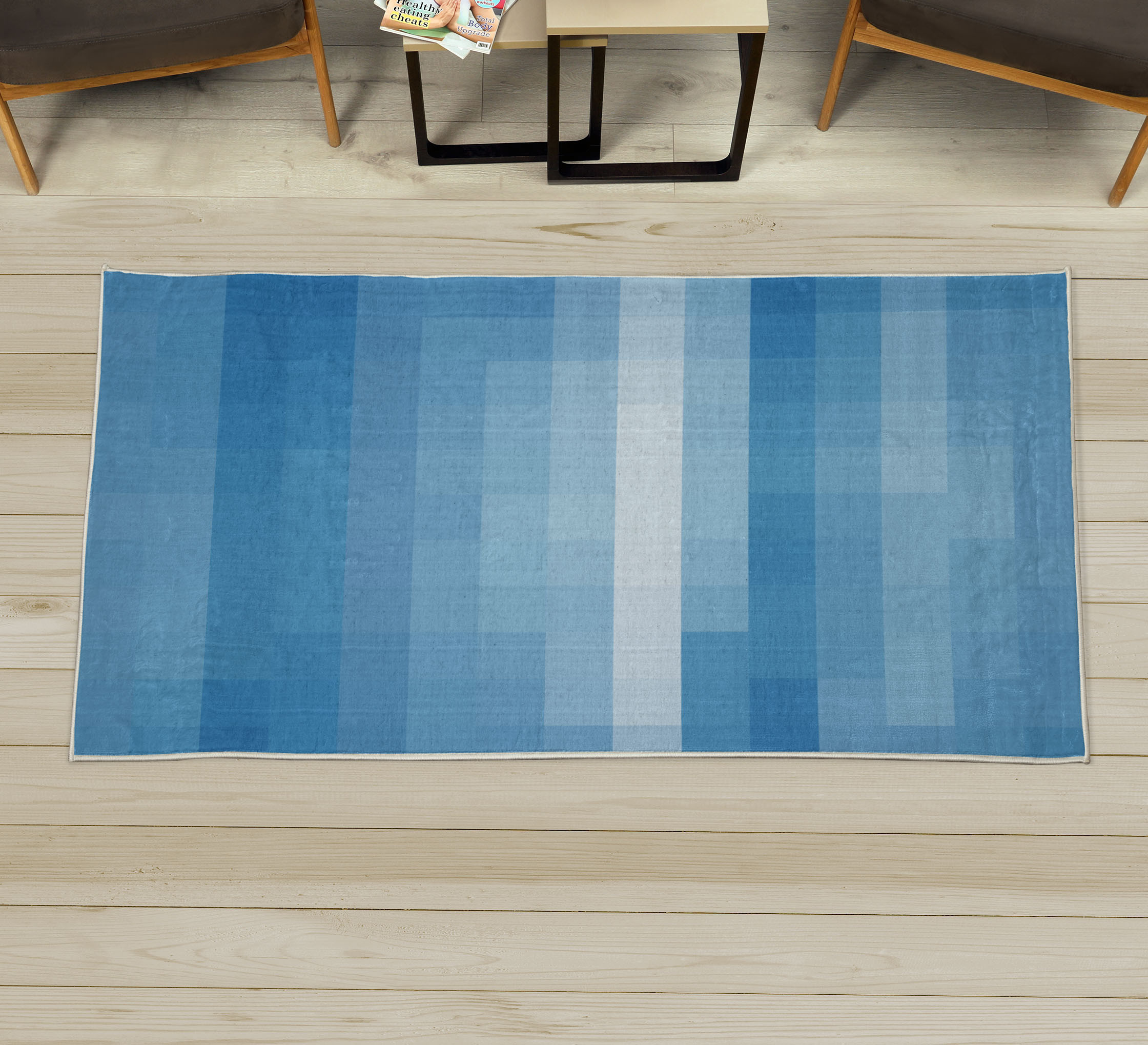 Palette Decorative Rug, Abstract Vortex Swirls and Shapes Pattern ...