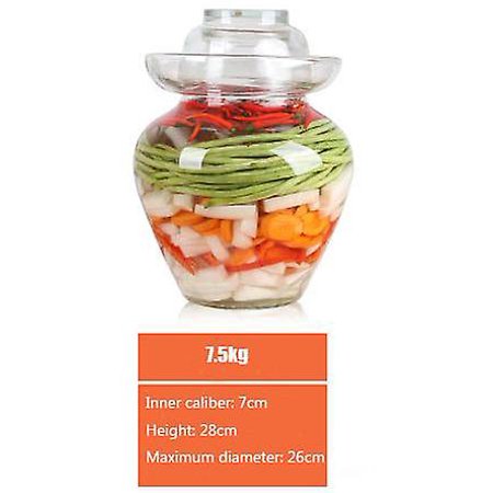 7.5KG Glass Container Kimchi Jar Kitchen Pickled Cans Household Food ...