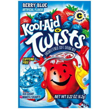 Kool-Aid Unsweetened Twists Berry Blue Drink Mix, .22 Oz - Walmart.com