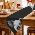 Black Pig Table Runner Linen Burlap Table Runner 72 Inches Long Cute ...