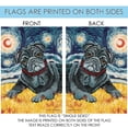Toland Home Garden Van Growl-Black Pug Black Pug Dog Flag Double Sided ...