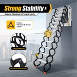 Attic Steps Pull Down Wall-Mounted Folding Stairs Alloy Attic Access ...