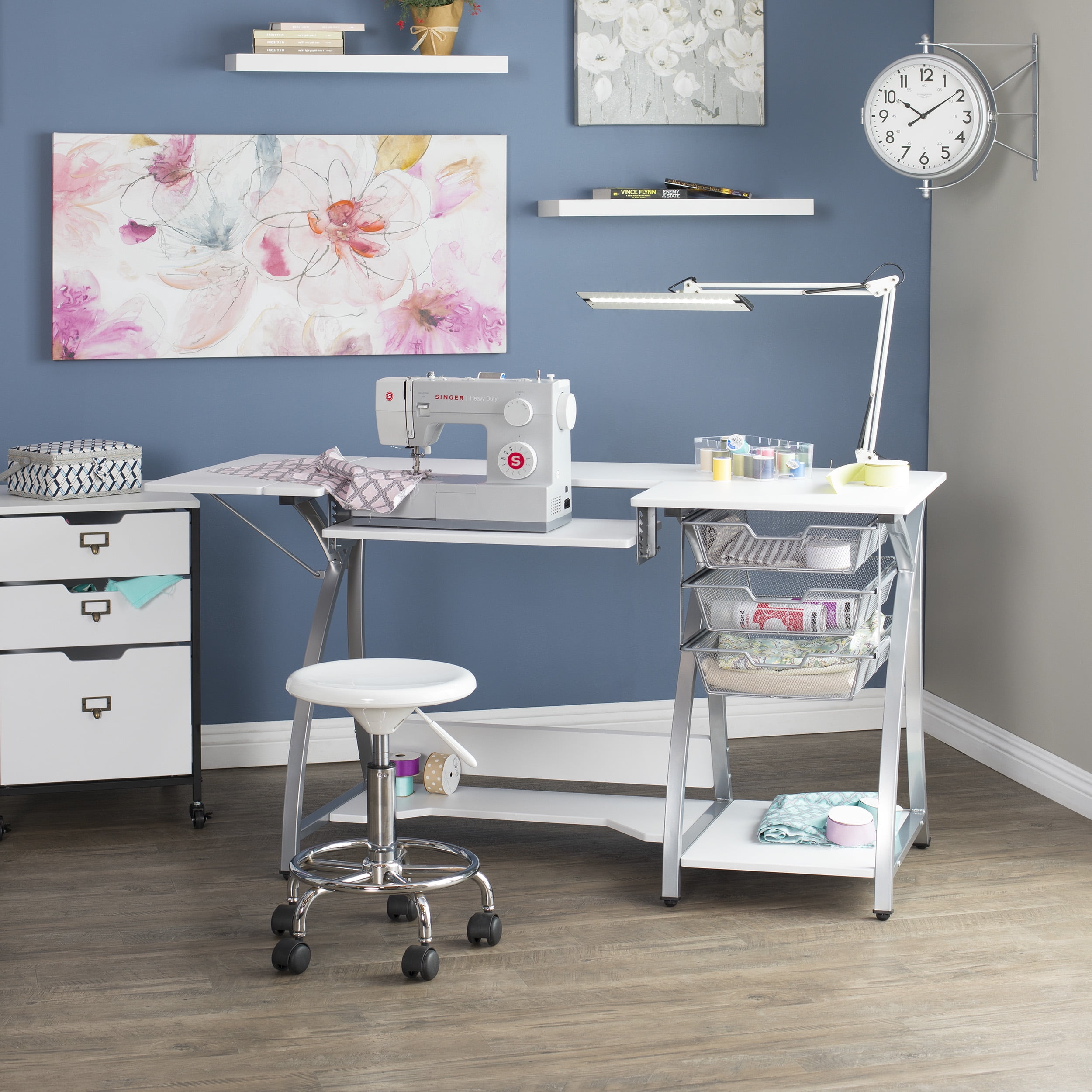 Sew Ready Pro Stitch Sewing Machine, Hobby and Computer Table with ...