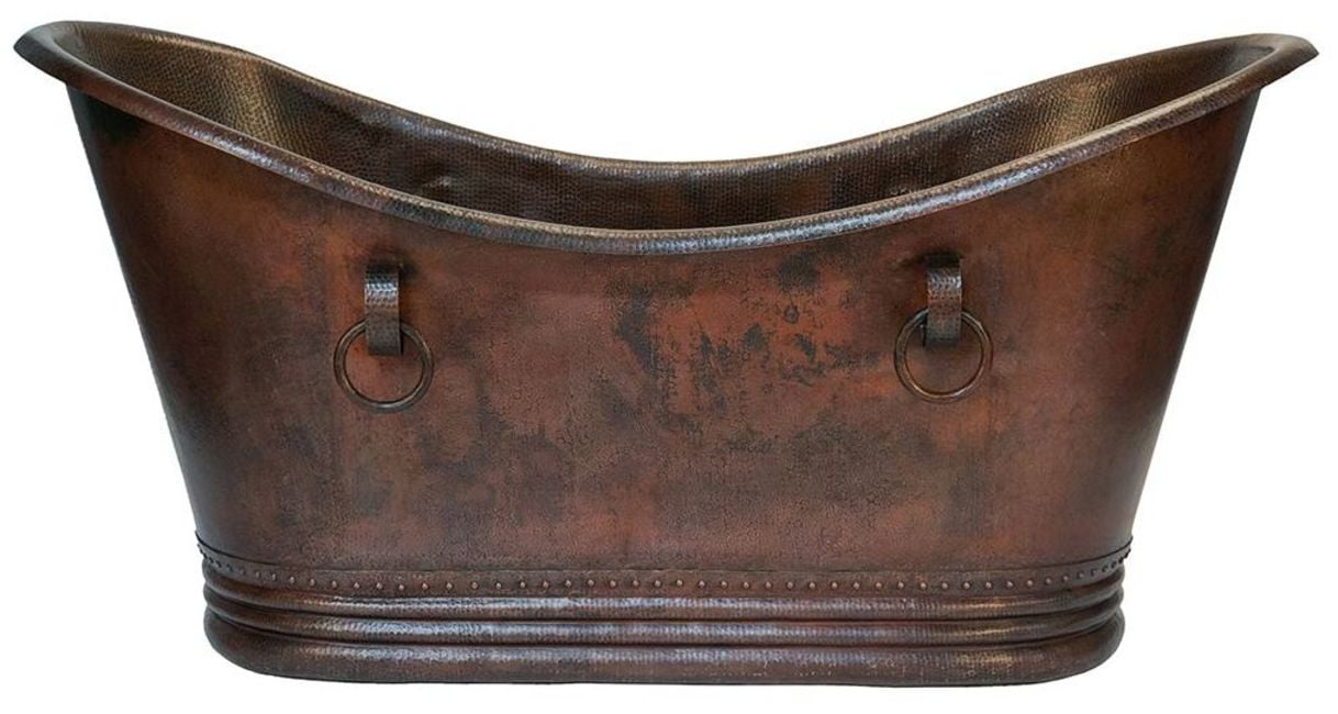 Premier Copper Products Btdr72db 72" Free Standing Copper Soaking Tub ...