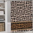 African Mud Cloth Shower Curtain, Boho Modern Abstract Geometric Print ...