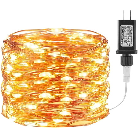 Minetom Fairy Lights Plug in 40Ft 120 LED Waterproof Copper Wire ...