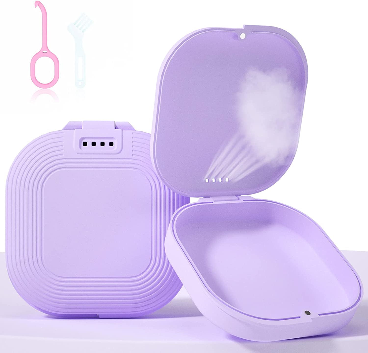 Frusde Retainer Case, Mouth Guard Case Cute Retainer Case with Retainer ...