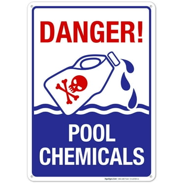 Danger Chlorine Sign, Pool Sign, - Walmart.com