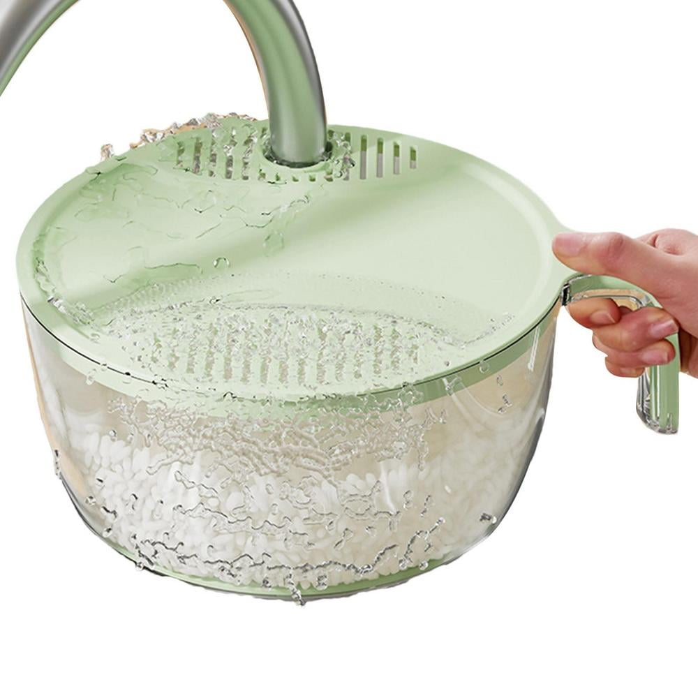 Tohuu Rice Strainer Multifunctions Vegetable Washing Organizer with Lid ...