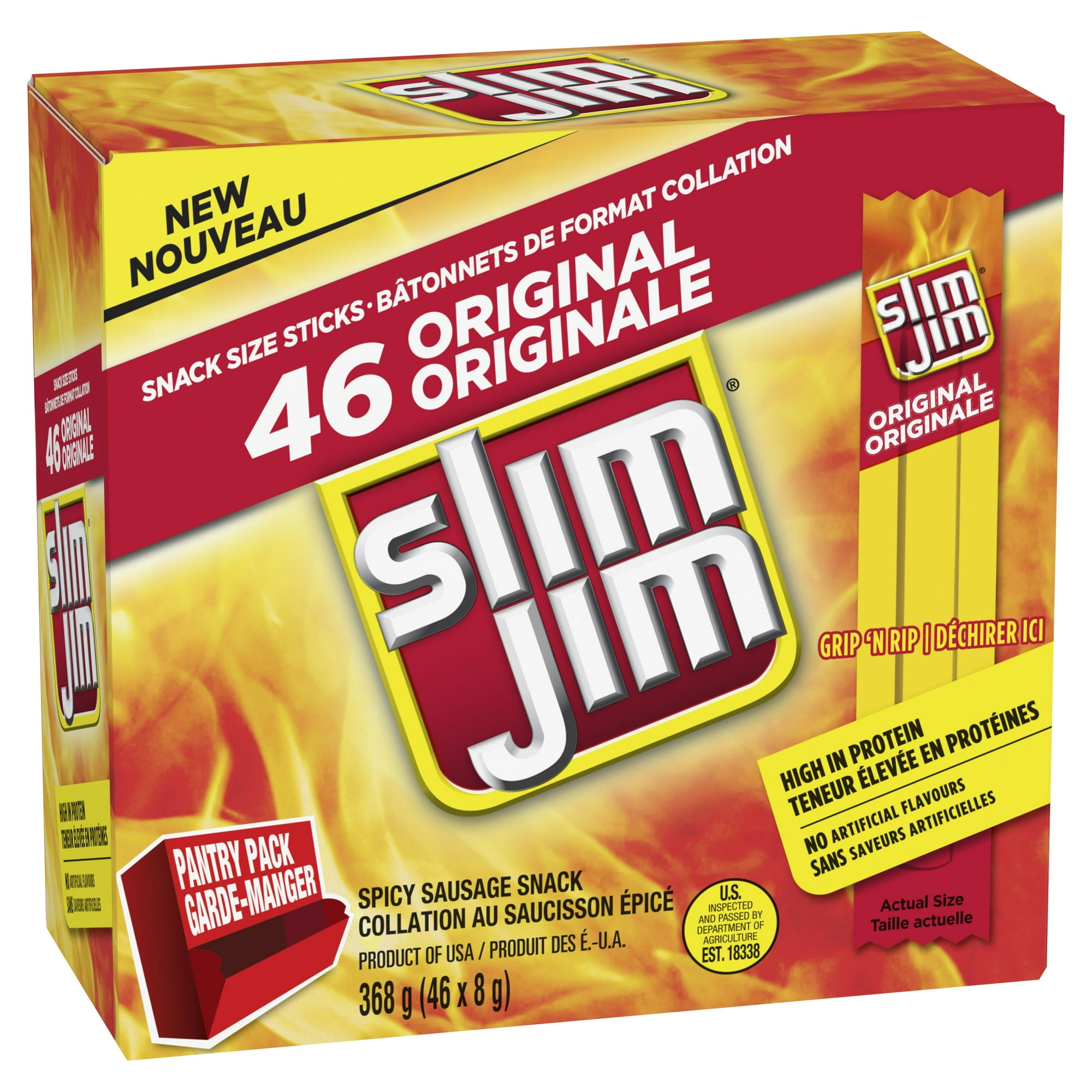Click here for Slim Jim Original  Spicy Sausage Snack Size Meat S... prices