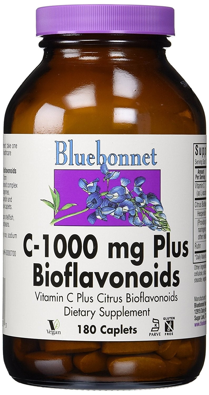 Bluebonnet C-1000 Mg Plus Bioflavonoids, 180 Caplets - Walmart.com