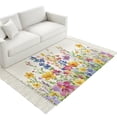 Bedroom Rug Carpet 3'x 5', Spring Floral Washable Floor Carpet with ...