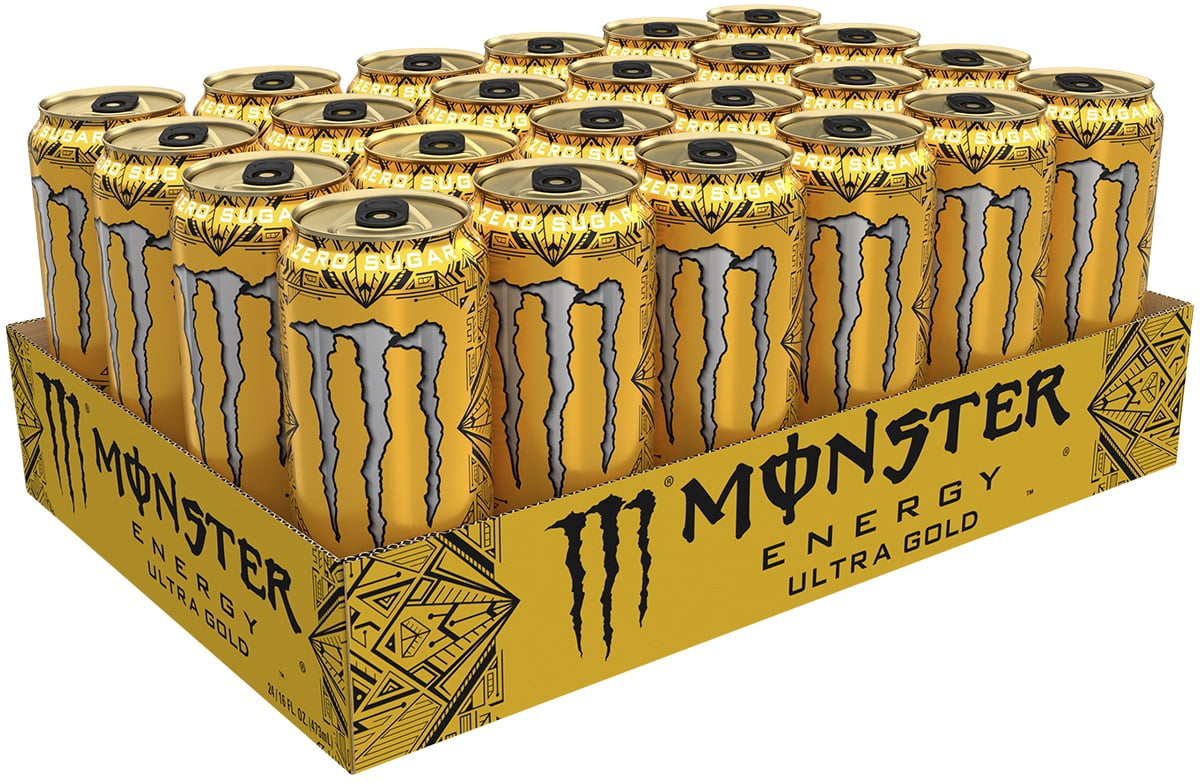 Buy 24 Cans) Monster Ultra Gold, Sugar Free Energy Drink, 16 fl oz ...