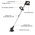 KingFurt Cordless Handheld Grass Trimmer, 24V Lawn Edger & Weed Eater ...