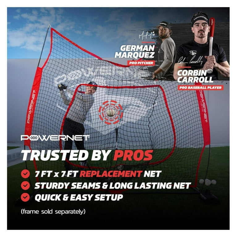 Batting Net PowerNet Baseball Softball 7x7 (Net Only) Replacement ...