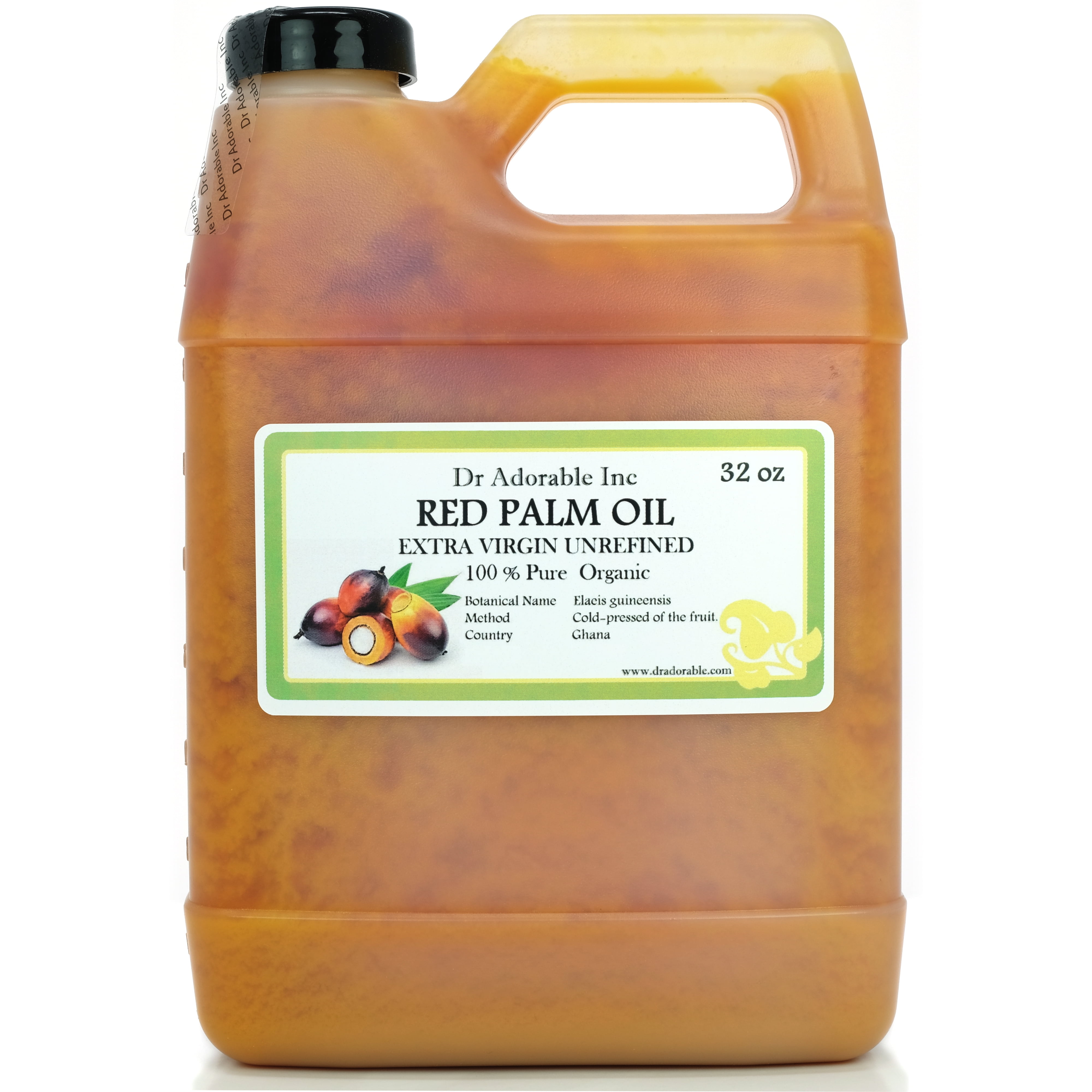 Dr.Adorable - Raw Extra Virgin Red Palm Oil - Unrefined 100% Pure Cold ...