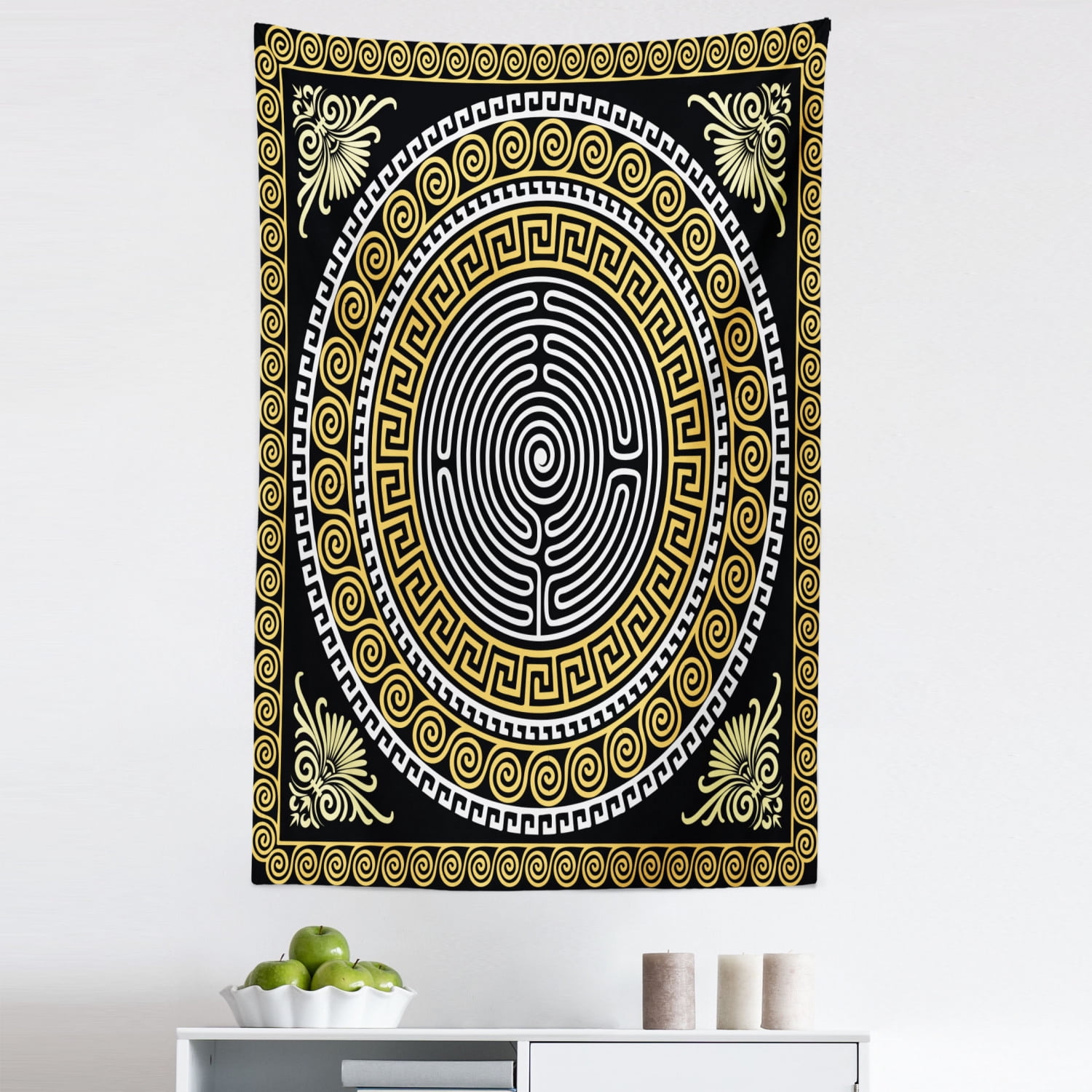 Greek Key Tapestry, Classical Pattern with Intricate Design Spiral ...