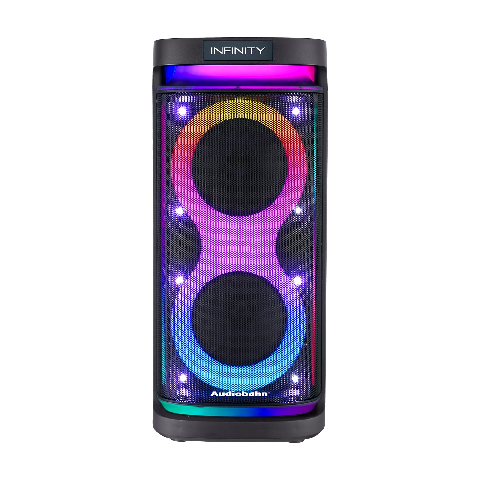 Bafle Audiobahn Recargable 2x8' INFINITY Con Aros RGB | Bodega Aurrera en línea